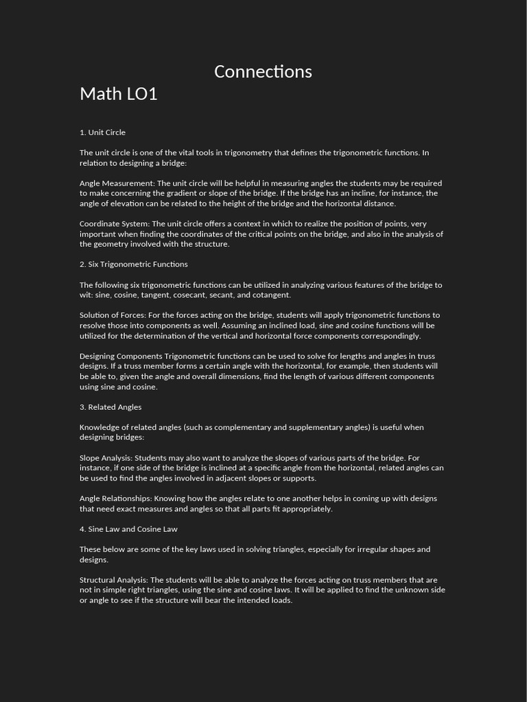 Connection Math | PDF | Trigonometric Functions | Triangle