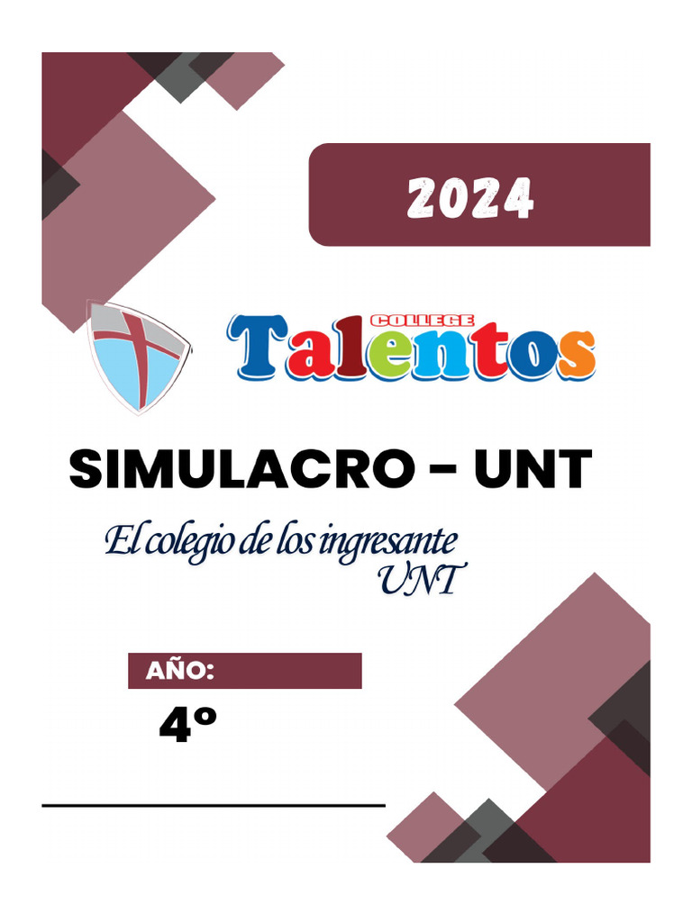Simulacro - 4 Año - Ultimo | PDF | Fricción | Fuerza