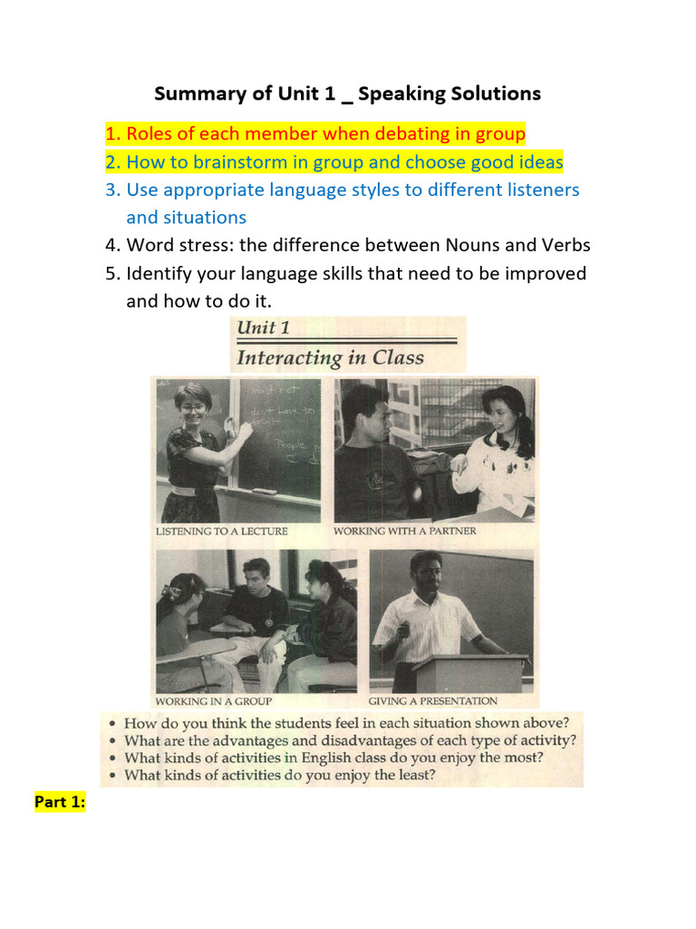 Unit 1 - Sumarry | PDF | Career & Growth