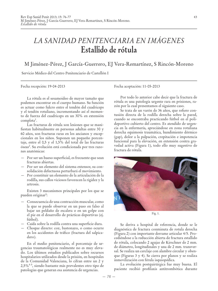 Estallido de Rótula | PDF | Rodilla | Articulaciones