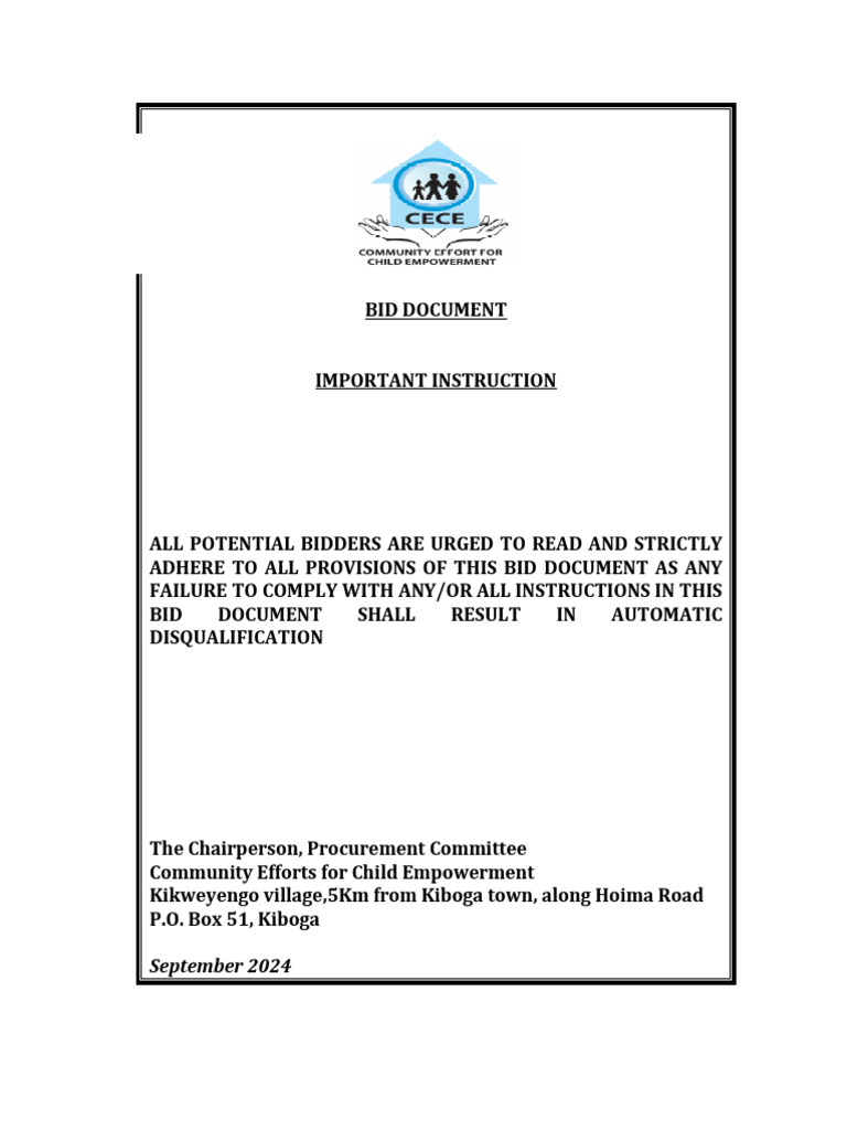 Prequalification Bid Document | PDF | Procurement | Request For Proposal