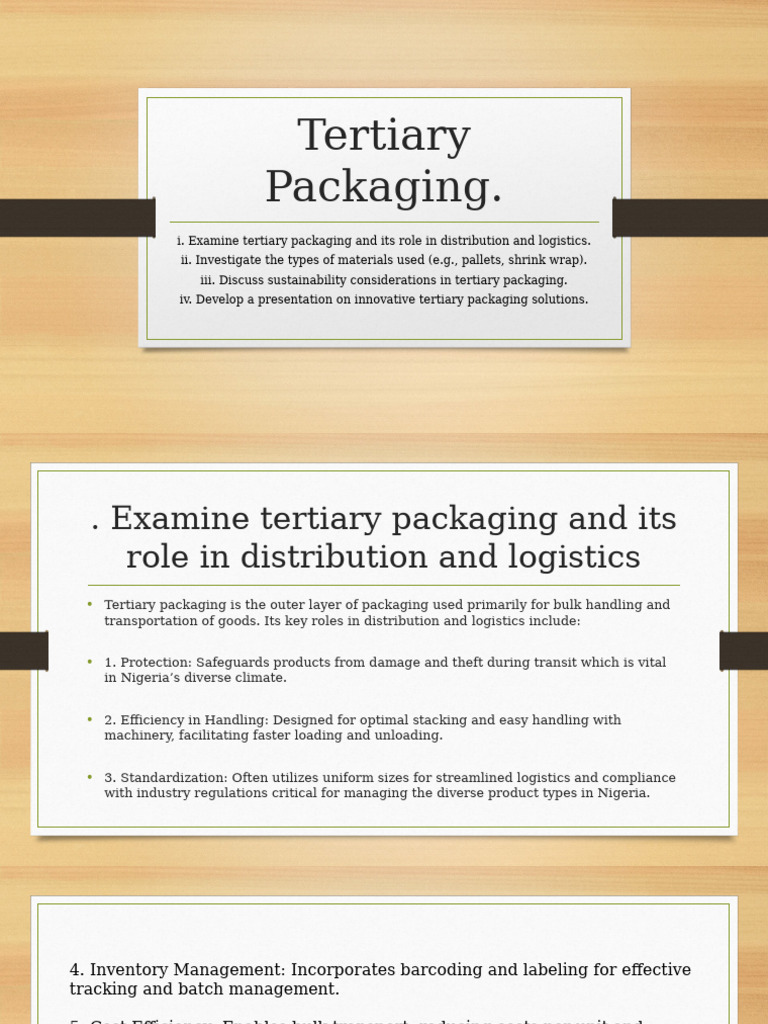 Tertiary Packaging GROUP 3 Presentation | PDF | Packaging And Labeling ...