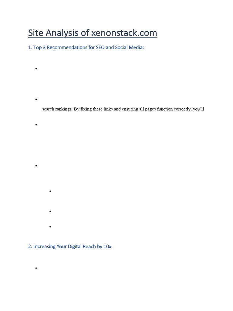 Site Analysis of Xenonstack | PDF | Search Engine Optimization | World ...