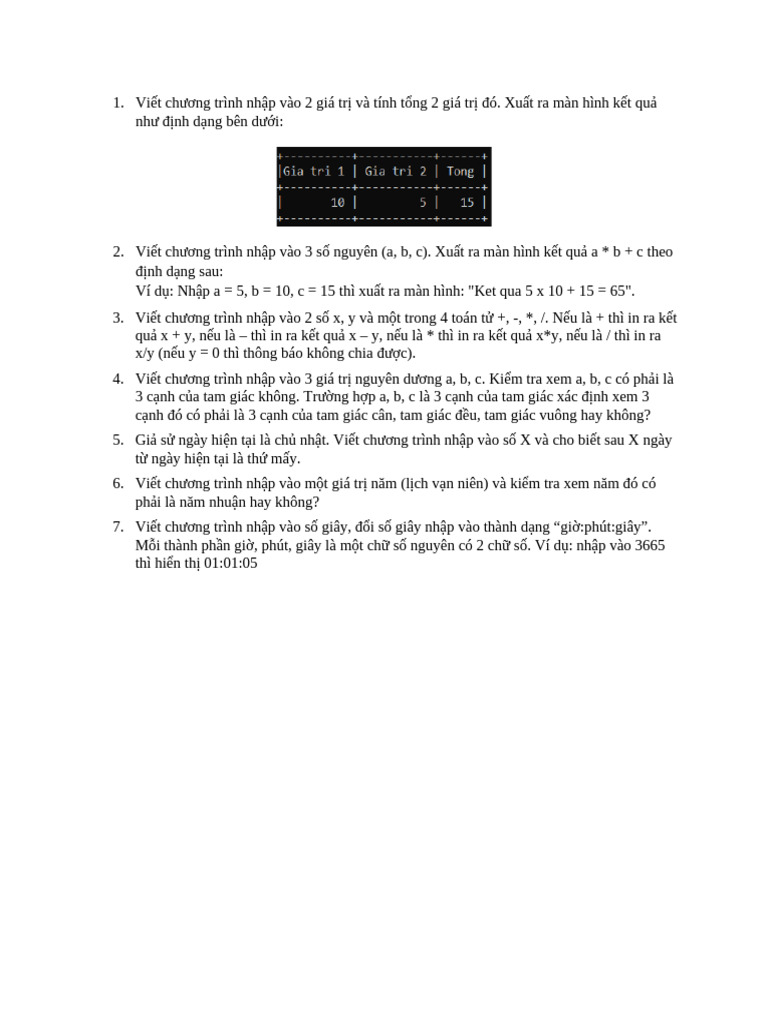 Bai Tap CSLT 1 | PDF