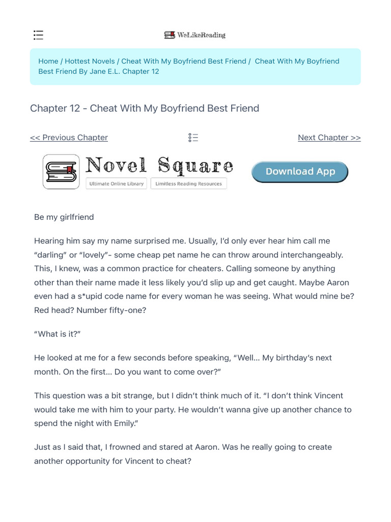 Chapter 12 - Cheat With My Boyfriend Best Friend - We Like Reading | PDF