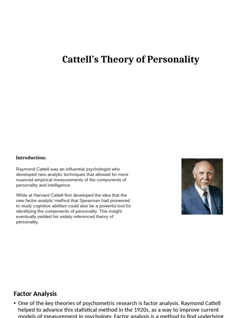 Cattell's Theory | PDF