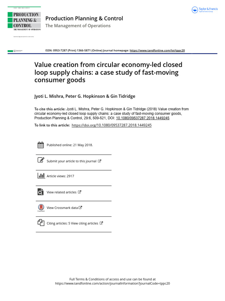 Paper Circular Economy Closed Loop | PDF | Supply Chain | Recycling