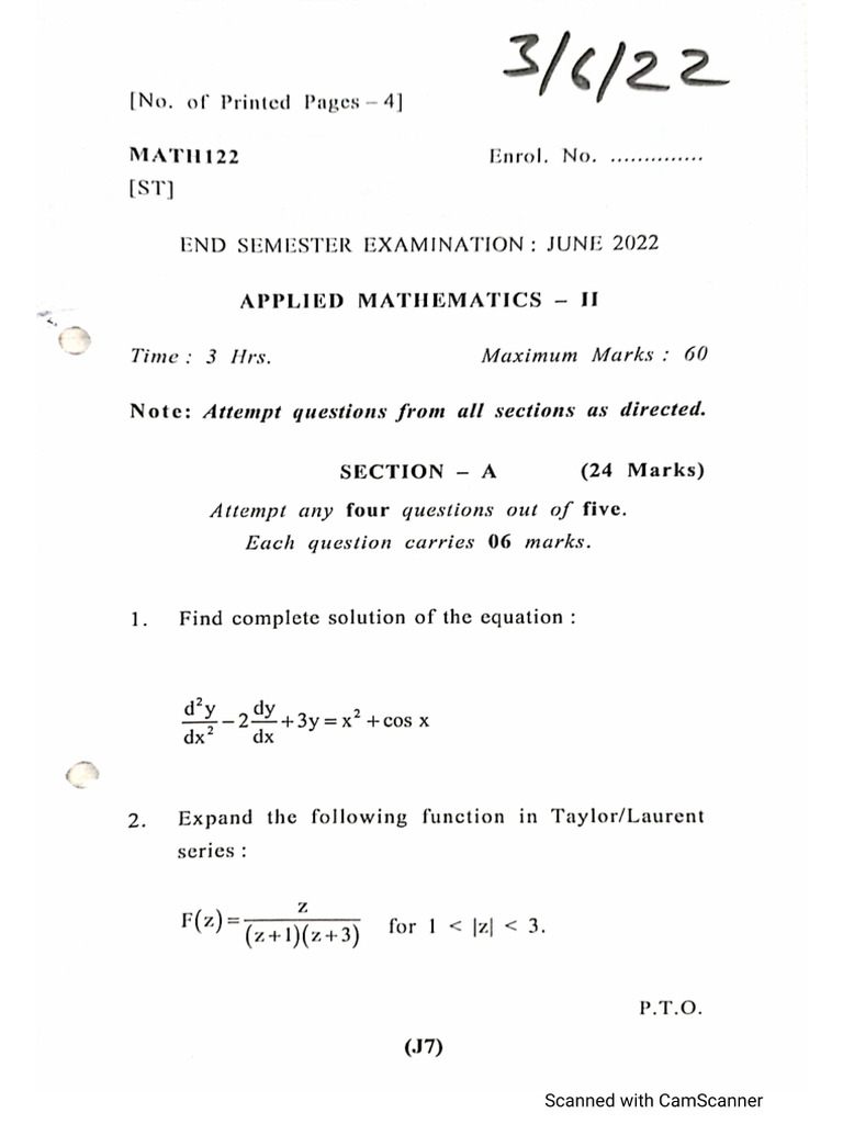 Applied Mathematics 2 | PDF