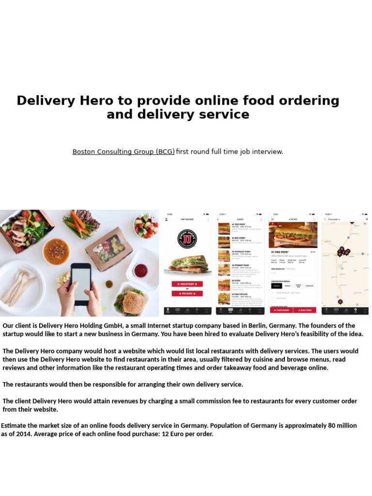 Delivery Hero To Provide Online Food Ordering and Delivery Service ...