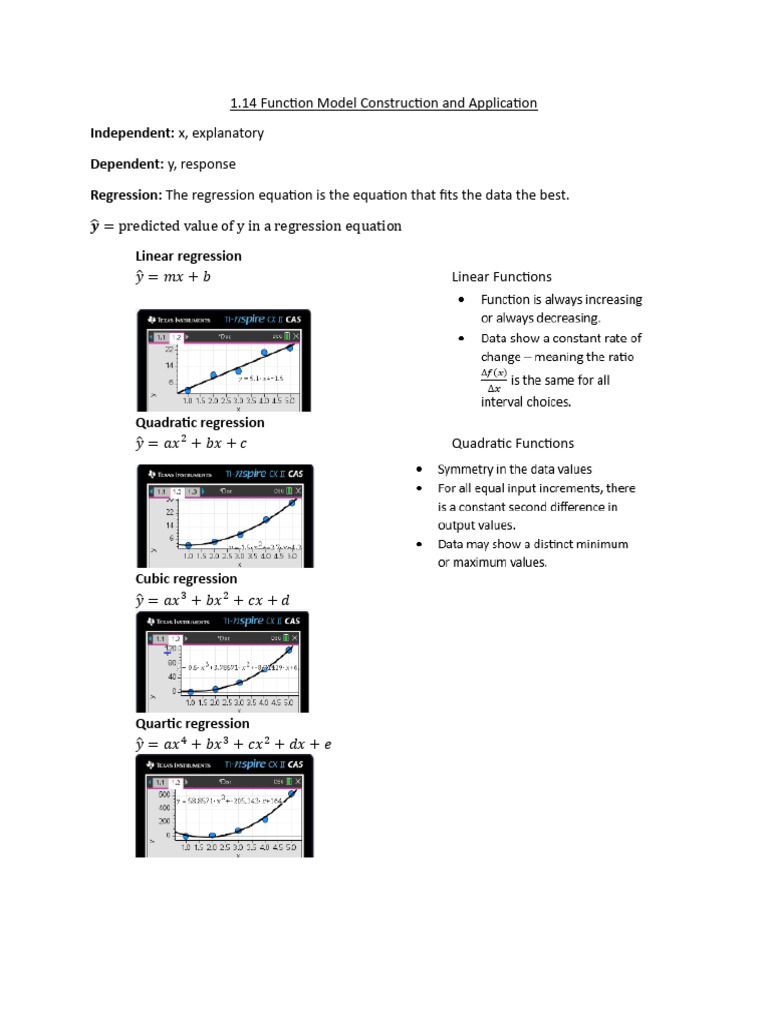 1.14 Function Model Construction and Application-4 | PDF | Regression Analysis | Function ...