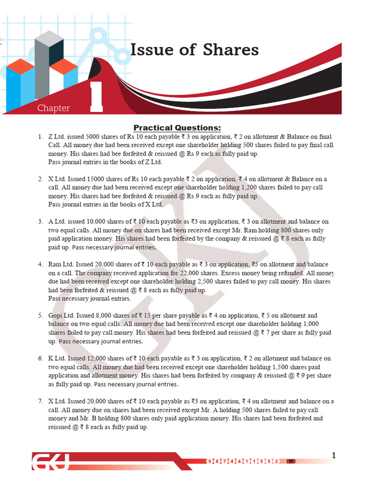 Issue of Share GKJ | PDF | Equity (Finance) | Financial Economics