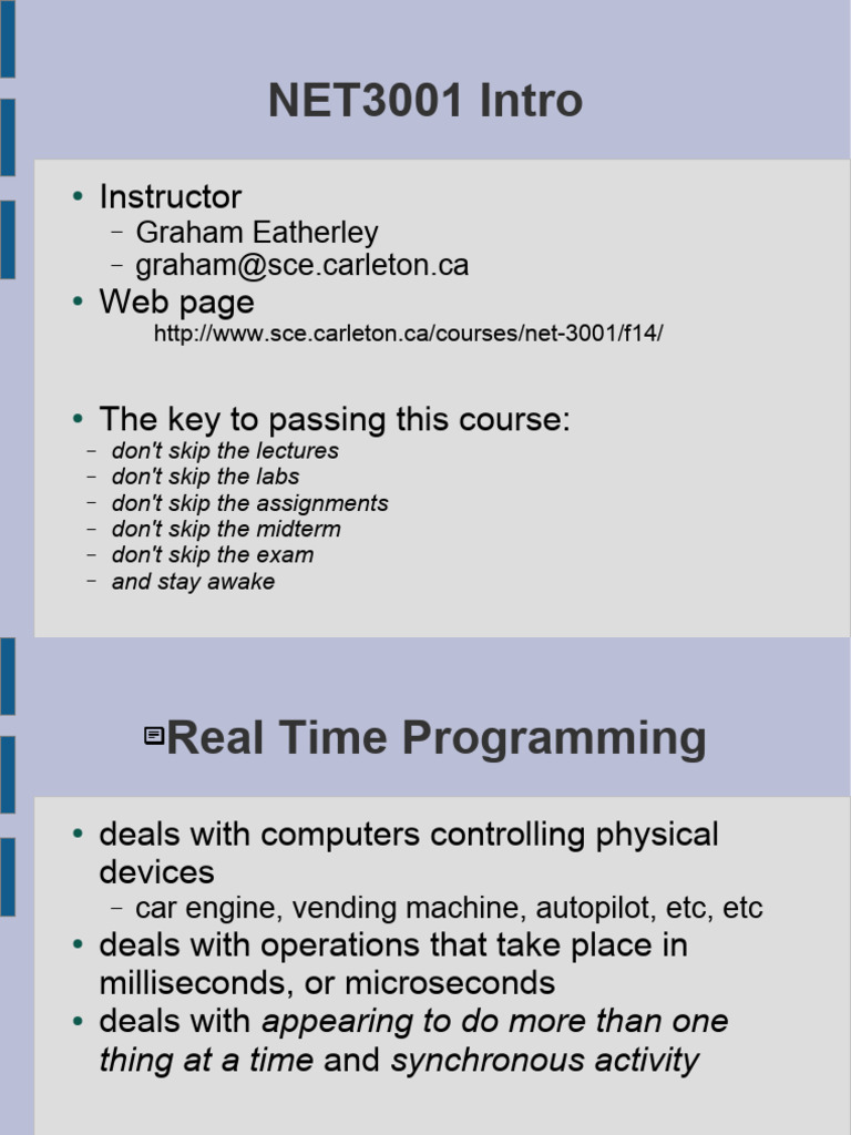 NET3001 1 Intro | PDF | Microcontroller | Central Processing Unit