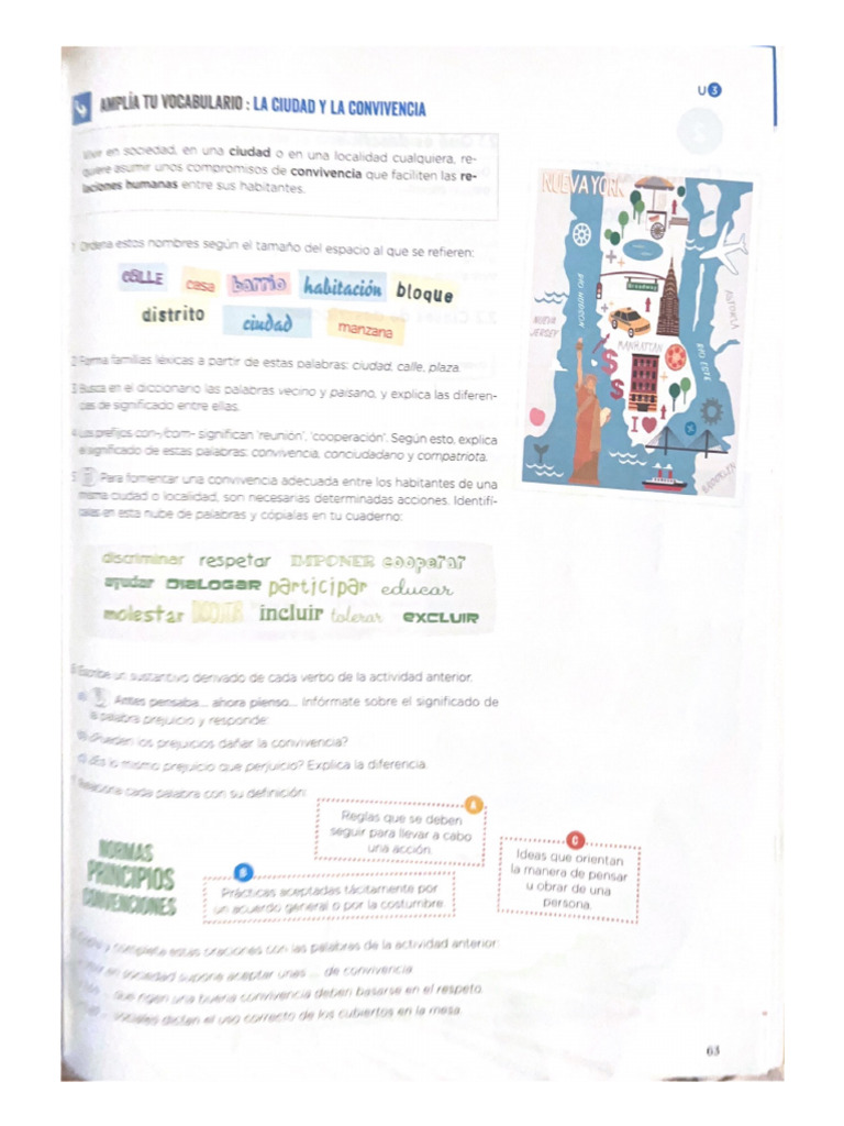 Amplía Tu Vocabulario La Ciudad y La Convivencia | PDF