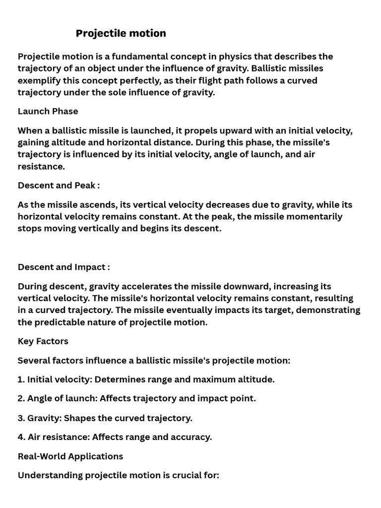 Here's An Explanation of Projectile Motion Through The Motion of ... Here's An Explanation of Projectile Motion Through The Motion of ...