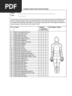 Prosedur Kuesioner Nordic Body Map | PDF