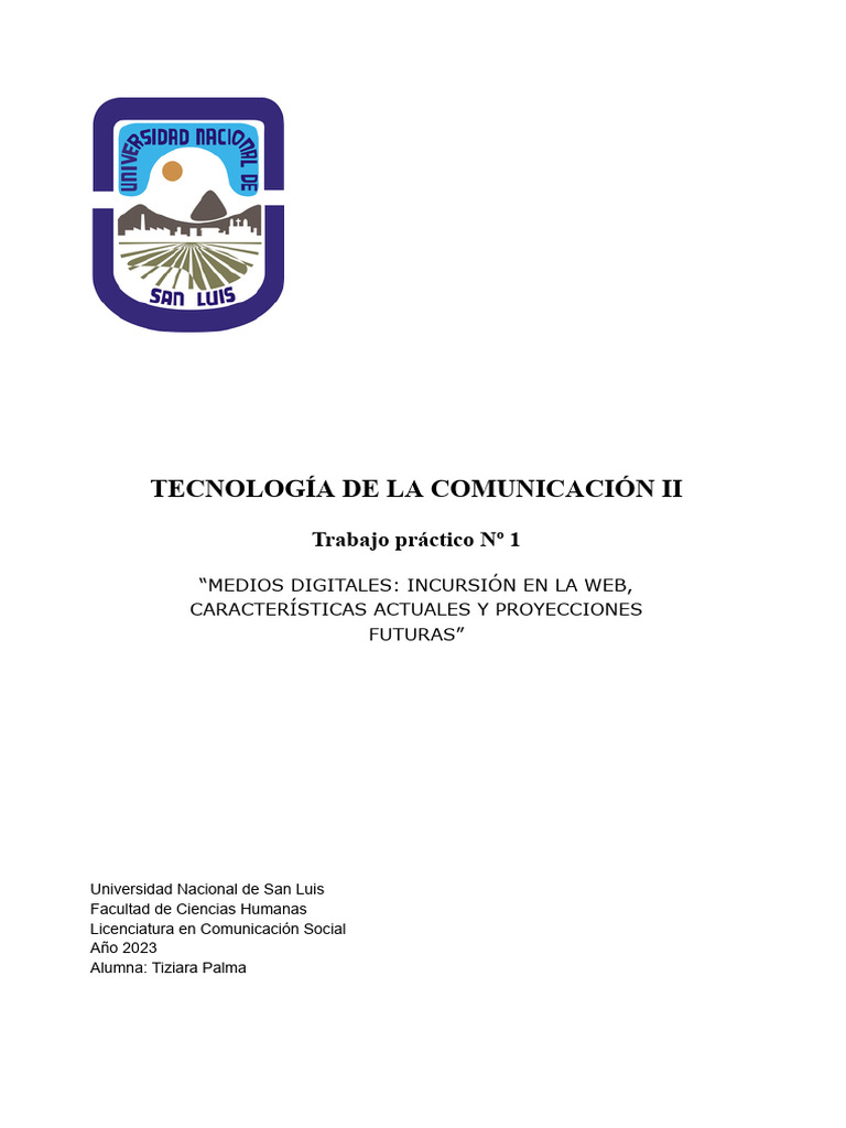 TP 1 Tecno | PDF | Medios de comunicación) | Facebook