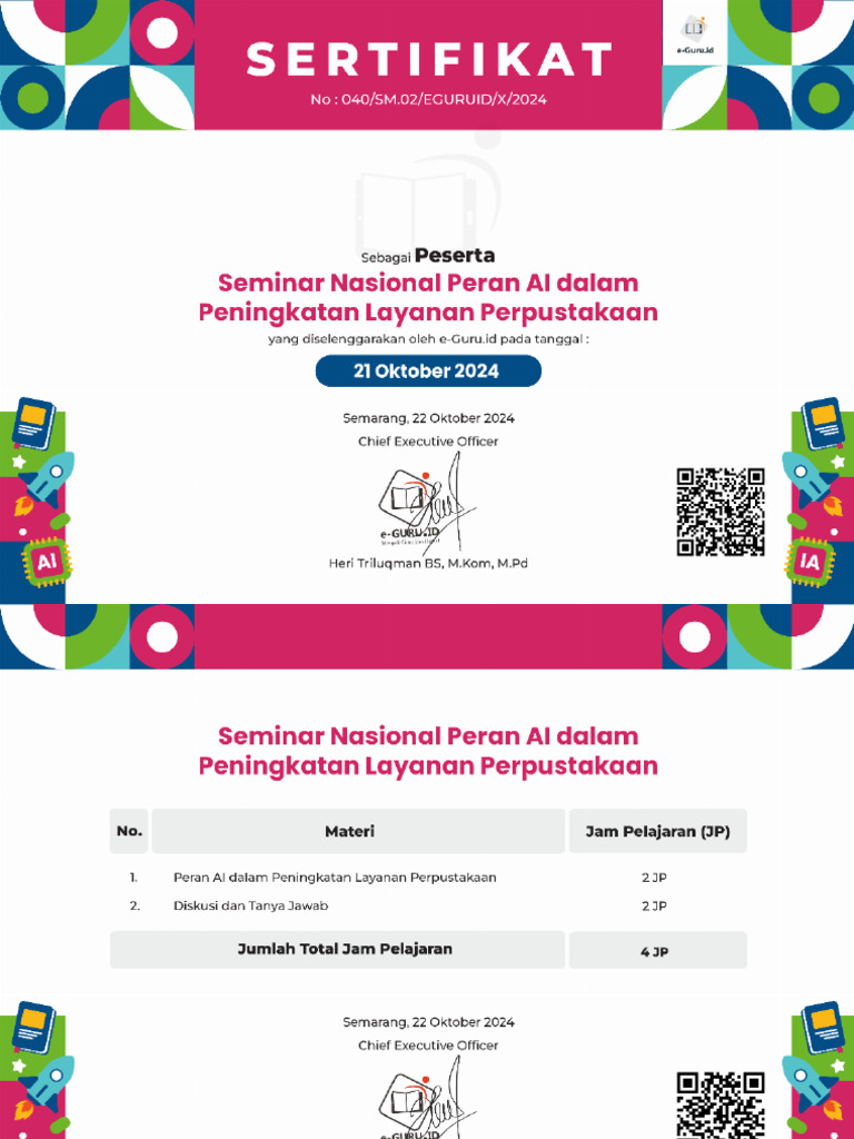 Seminar Nasional 4JP - Peran AI Dalam Peningkatan Layanan Perpustakaan ...