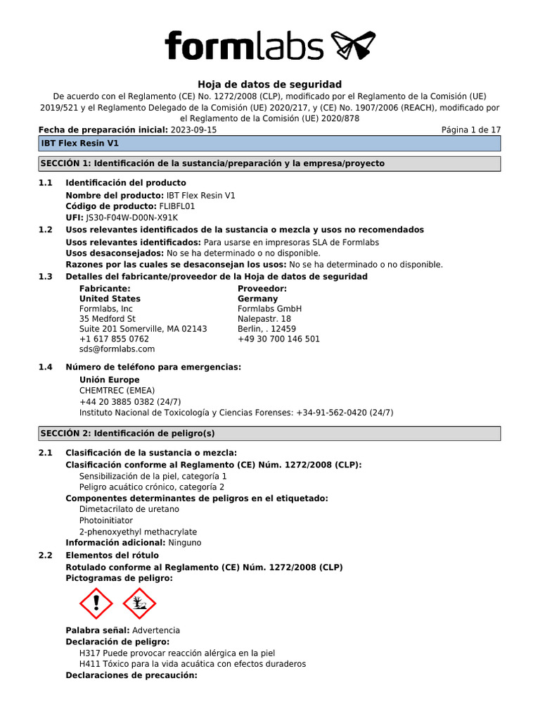 Formlab | PDF | Toxicidad | Agua