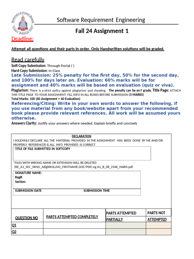Fall 24 SRE Assignment 1 | PDF | Home Automation | Software