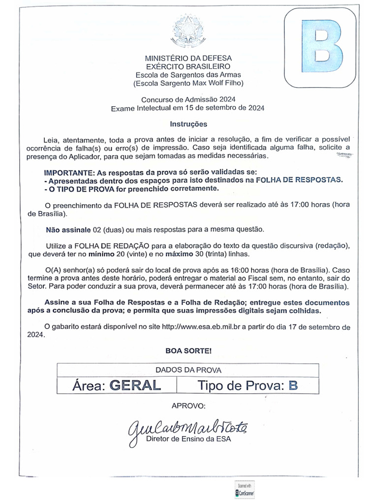 ESA 2024 - Versão Ab | PDF