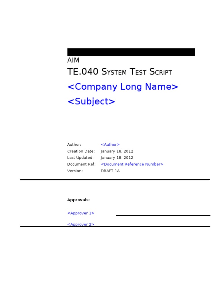 TE.040 System Test Script Guide | PDF | Computer Data Storage | Backup