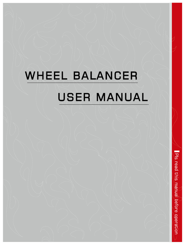 Weaver Equipment W-937 Wheel Balancer Operation Manual | PDF | Safety ...