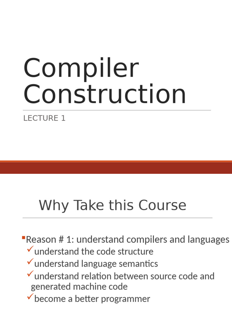 Lecture 01 | PDF | Compiler | Software Engineering