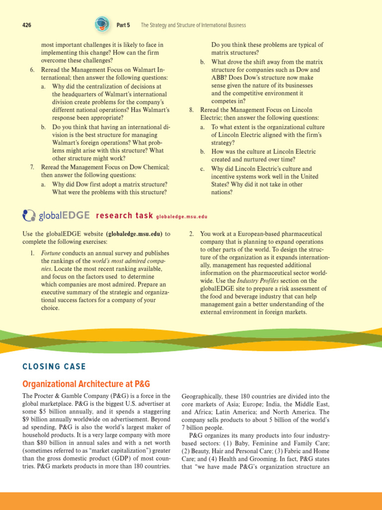 Case - Organization of PG | PDF | Procter & Gamble | Business