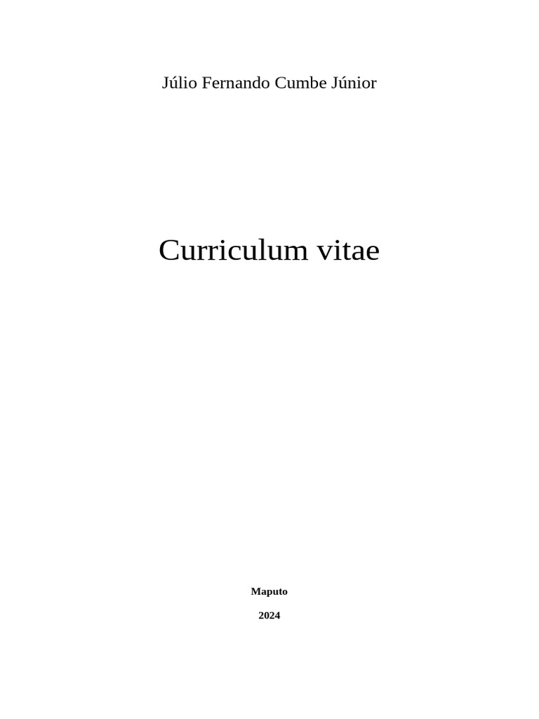 CV Regina Gil Macave - Traduzido | PDF
