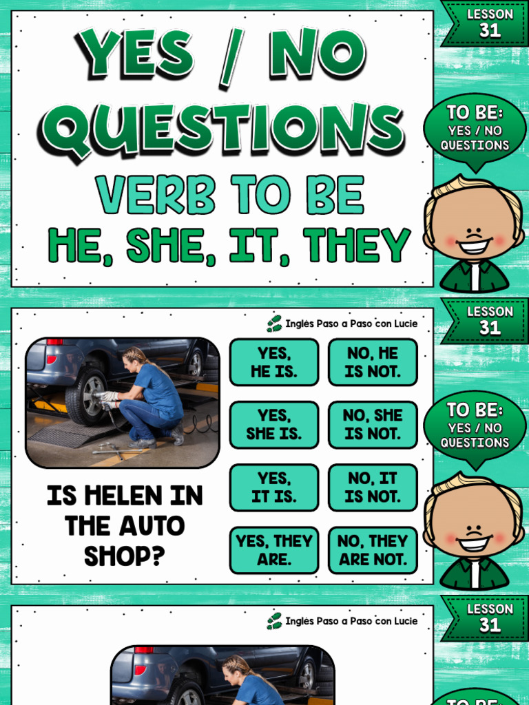 Verb To Be Yes No Questions | PDF | Language Arts & Discipline