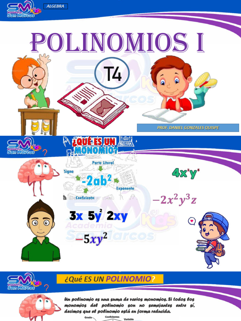 Algebra Tema 4 Polinomios I | PDF