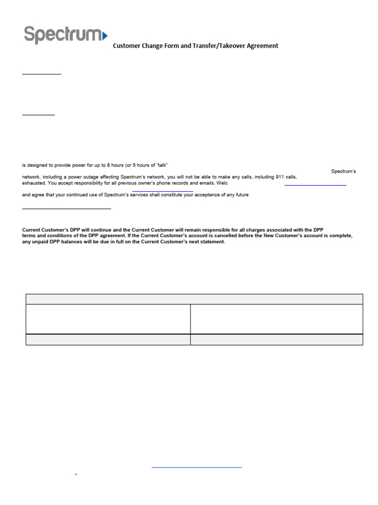 Spectrum Account Transfer Agreement | PDF | Payments