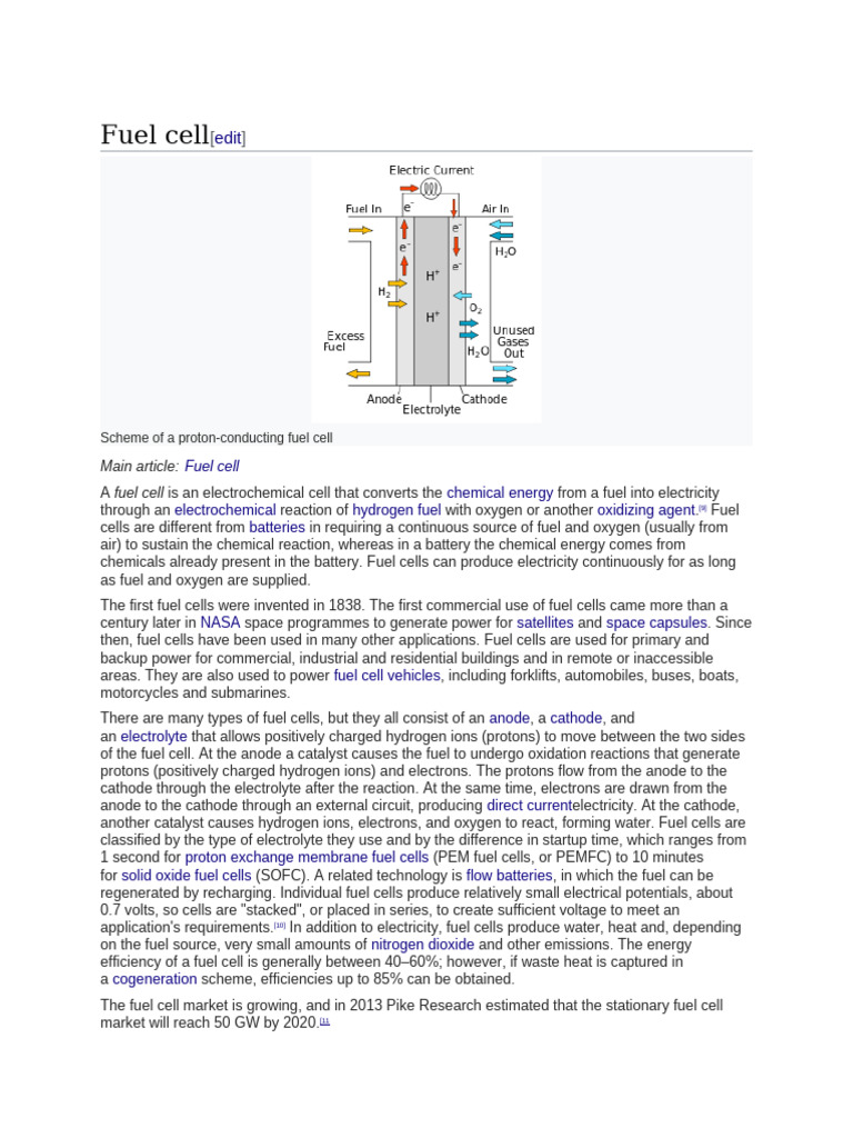 Fuel Cell | PDF | Fuel Cell | Electrochemistry