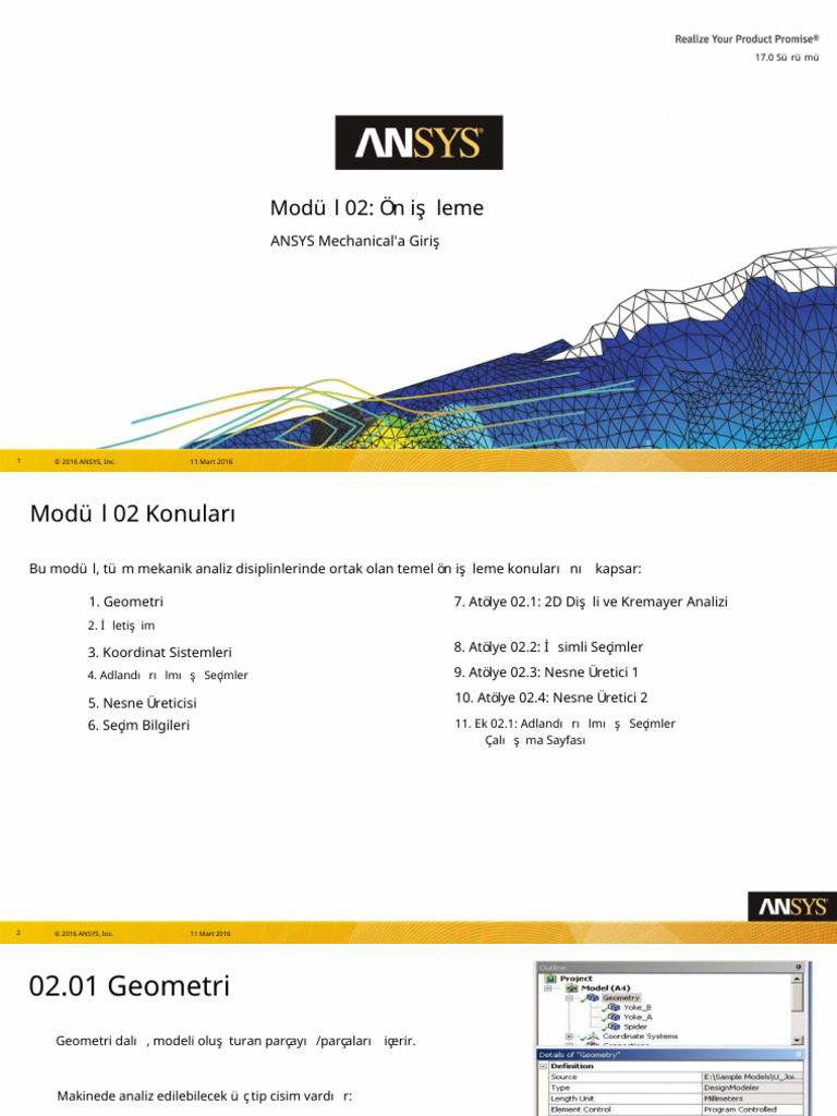 Mechanical Intro 17.0 M02 Preprocessing | PDF