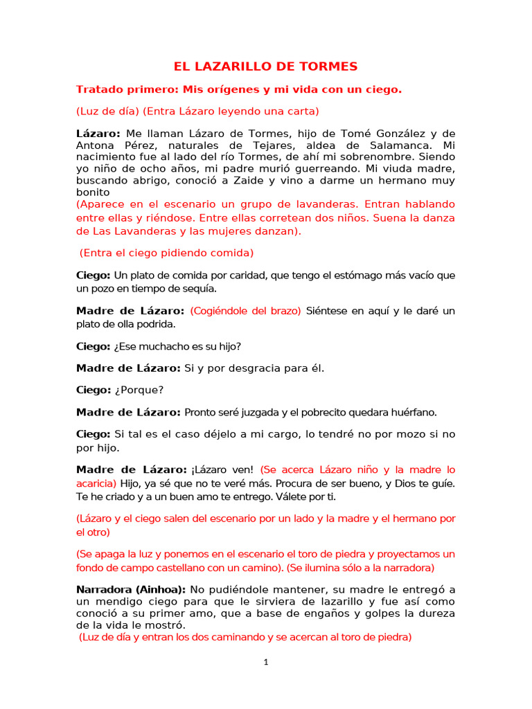 Lazarillo de Tormes: Adaptación PDF | PDF | Libros para adolescentes