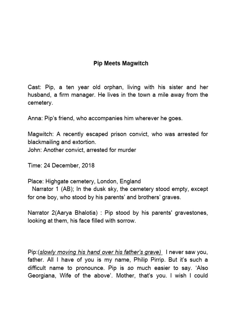 Pip Meets Magwitch | PDF | Art | Poetry