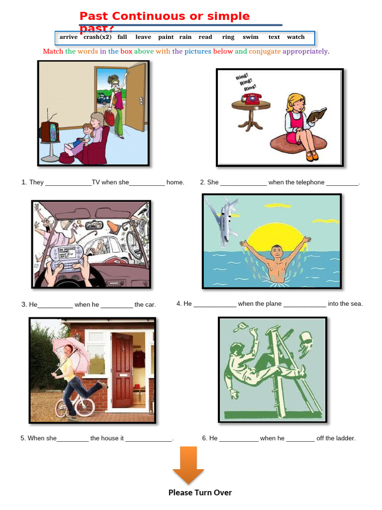 Simple Past and Past Continuous Homework | PDF