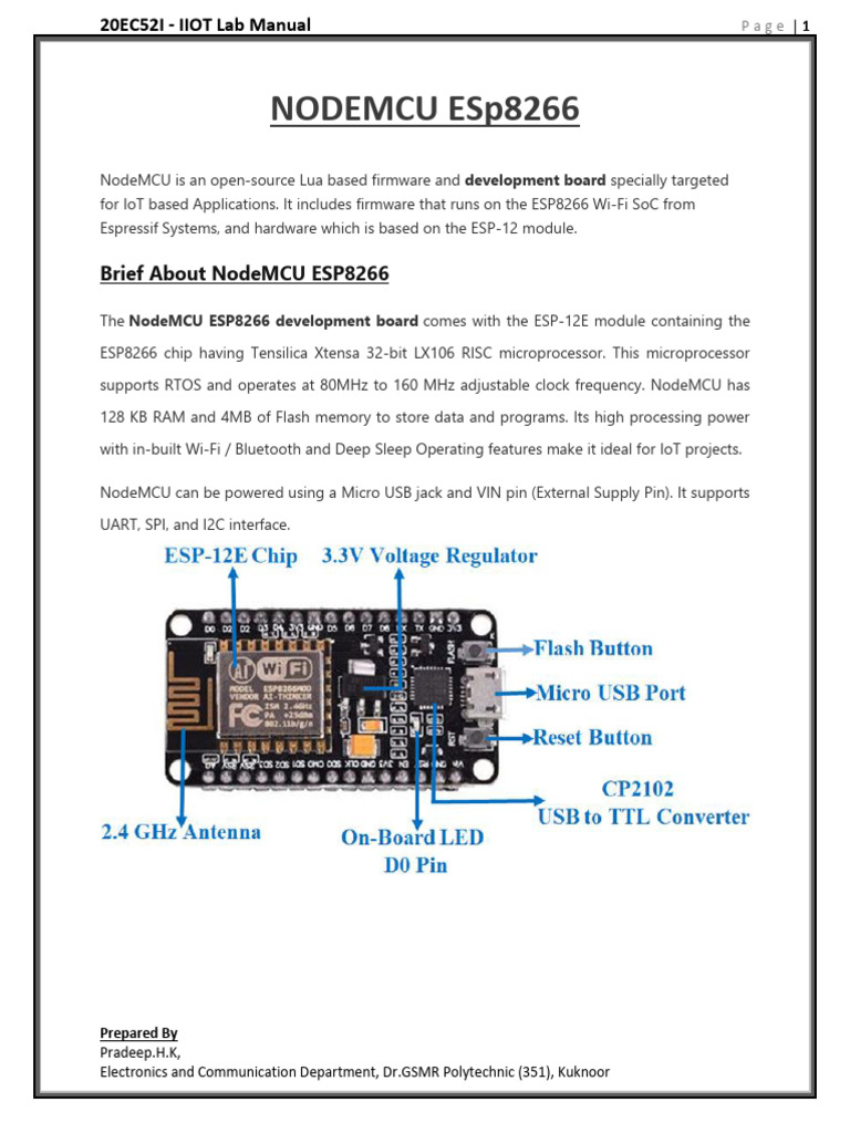 Lab Manual - 1 - To - 17 | PDF | Arduino | Internet Of Things