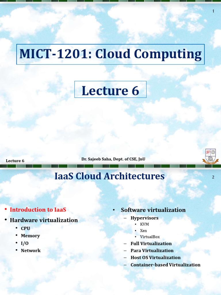 Lecture 6 | PDF | Virtualization | Virtual Machine