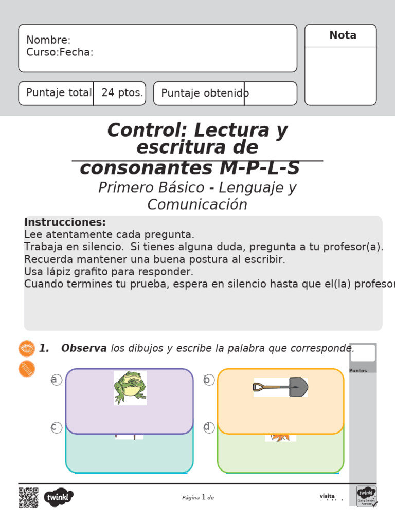 CL L 1702002347 Control Lectura y Escritura de Consonantes M P L S ...