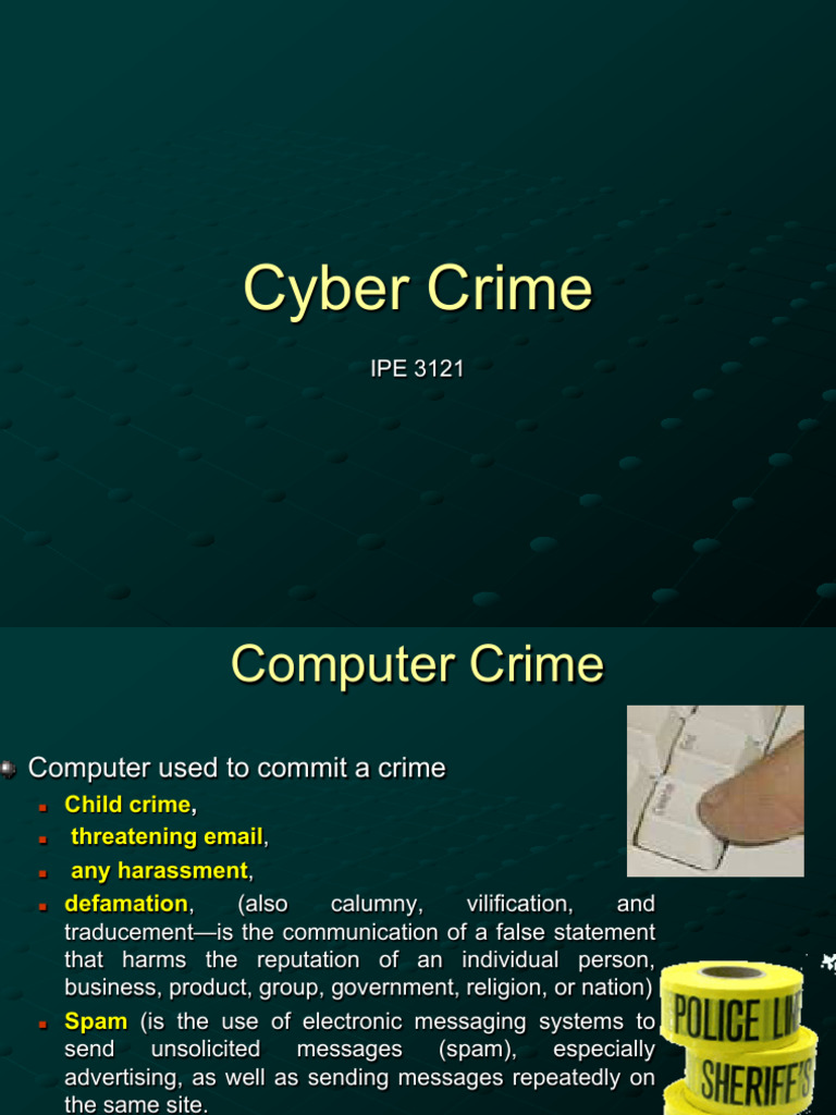 Cyber Crime | PDF | Spamming | Cybercrime