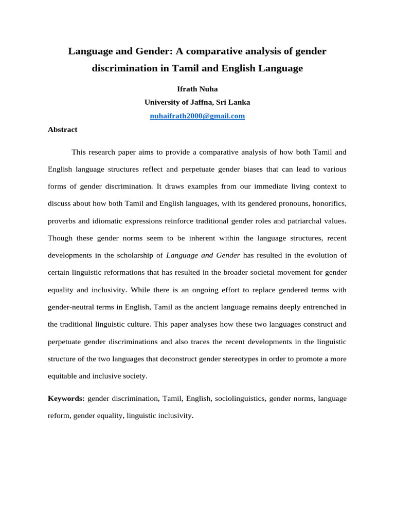 Language and Gender - 092339 | PDF | Gender | Gender Studies