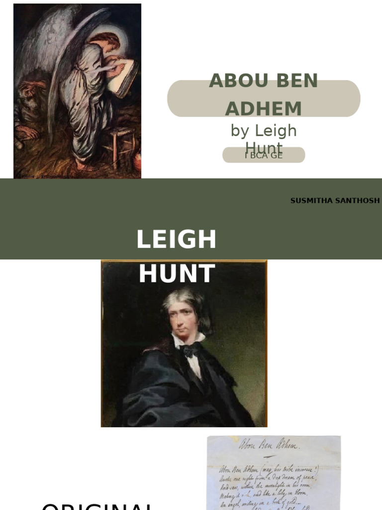 Abou Ben Adhem | PDF | Classics