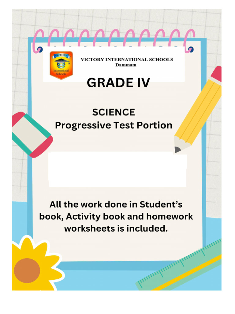 Grade 4 First Term Progressive Test Portion. | PDF