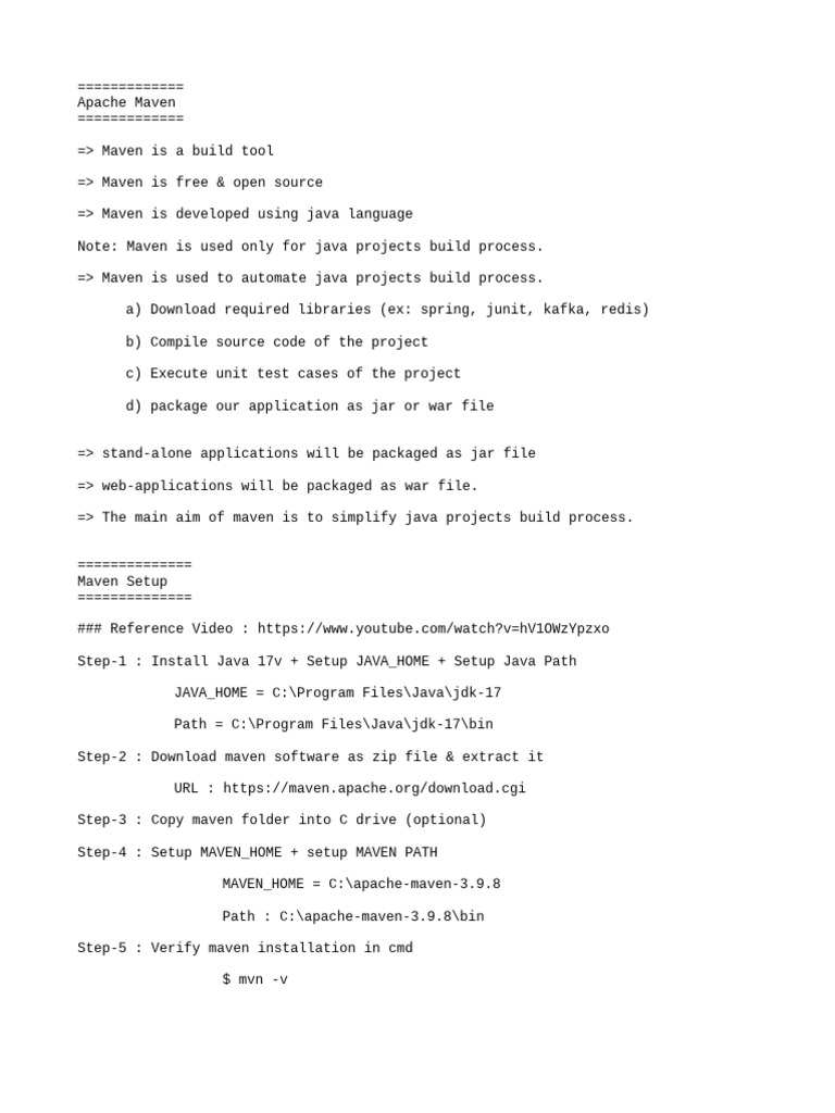 Apache Maven: Java Build Tool Guide | PDF | Computer Programming | Systems Architecture