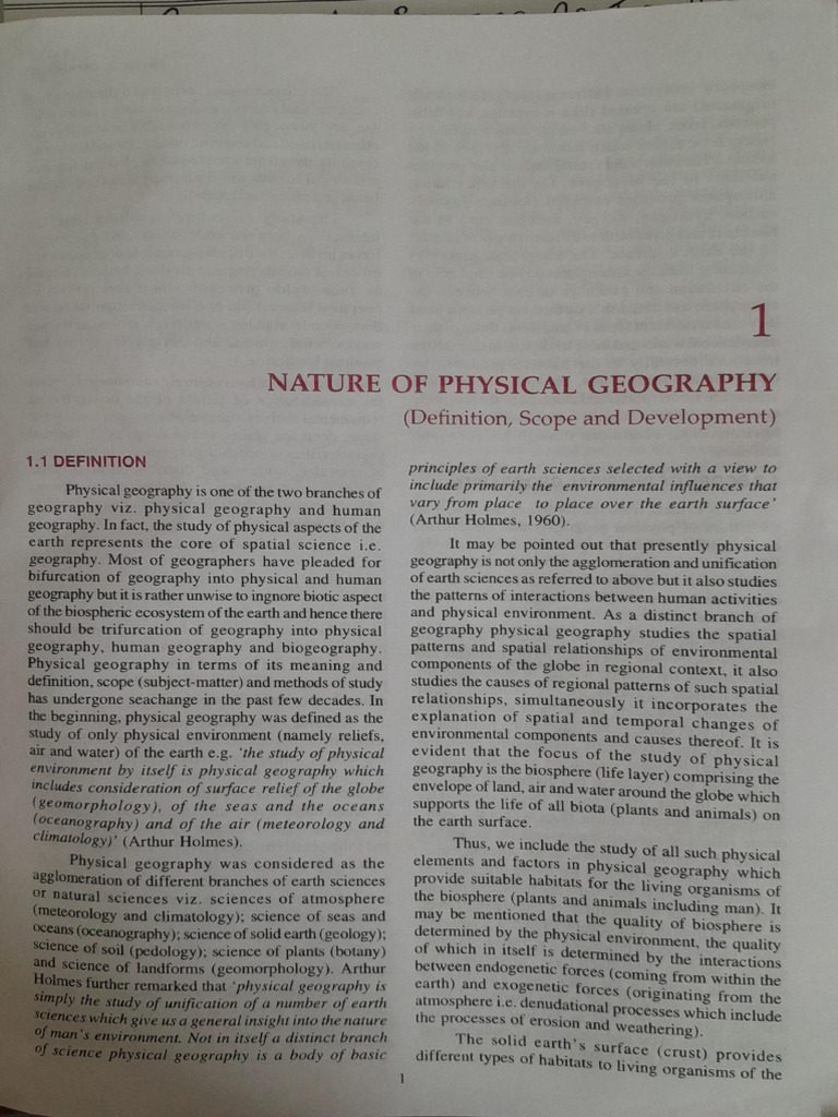 Nature and Scope | PDF | Geomorphology | Earth Sciences