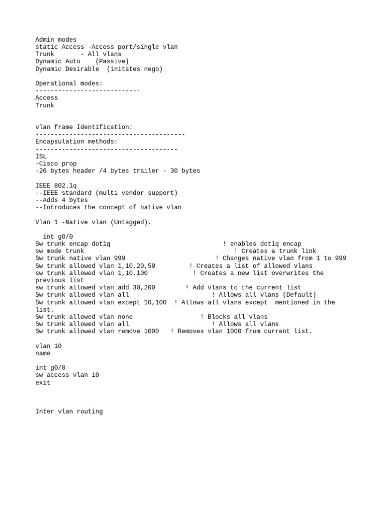 CCNA Switching Trunk II Day 8 | PDF