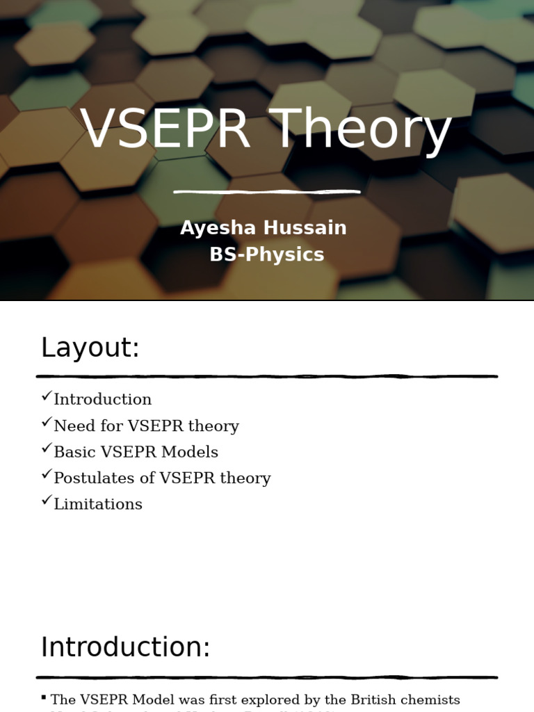 VSEPR Theory (Autosaved) | PDF | Chemical Polarity | Chemical Bond