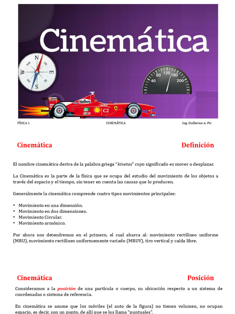 Cinemática | PDF | Cinemática | Velocidad