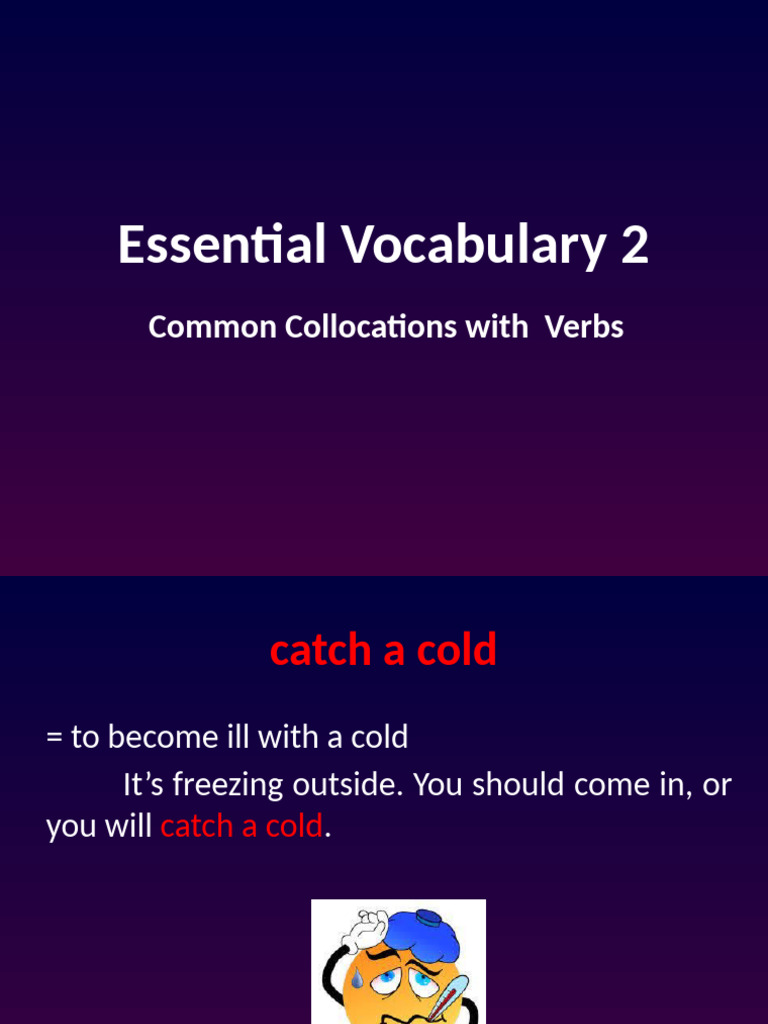 Essential Vocabulary 2 - Common Collocations With Verbs | PDF ...